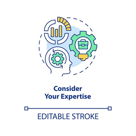 Consider Expertise Concept Icon Starting Home Based Business Preparation Abstract Idea Thin