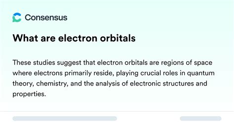 What Are Electron Orbitals Consensus Academic Search Engine