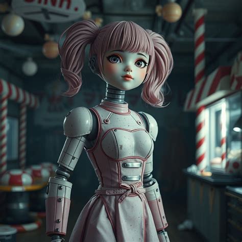 Melancholic Animatronic In Abandoned Candy Park Ai Art