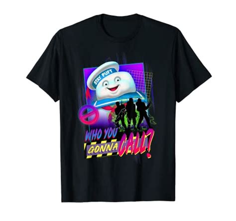 Who You Gonna Call Retro Neon Poster T Shirt
