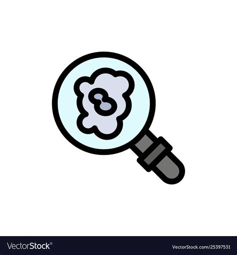 Search Research Pollution Flat Color Icon Vector Image