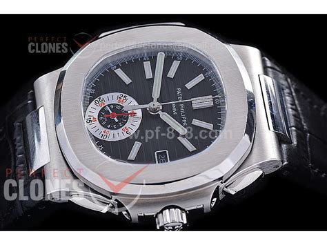 Pp 5980 102l Ppf Nautilus 5980 Chronograph Ss Le Grey Sticks Asian Clone Calibre Ch28 520 C