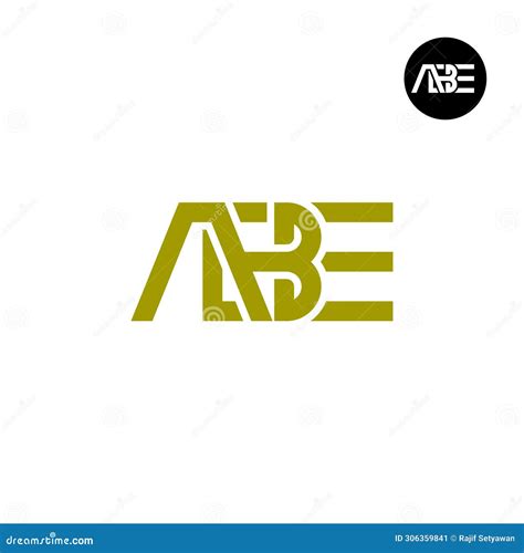 Letter Abe Monogram Logo Design Cartoon Vector 306359841