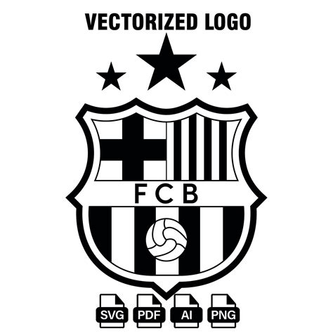 Vectorized Footboal Club Barcelona Logo Svg Png Pdf Illustraror Etsy