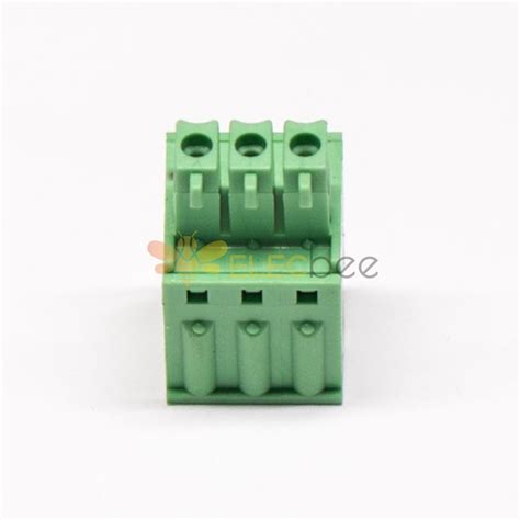 Spring Pluggable Pcb Connector Spring Straight Green Crimp Cable Connector