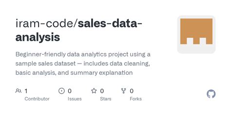 Github Iram Codesales Data Analysis Beginner Friendly Data