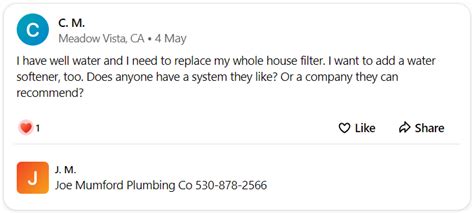 Customer Reviews Joe Mumford Plumbing Co Auburn Ca