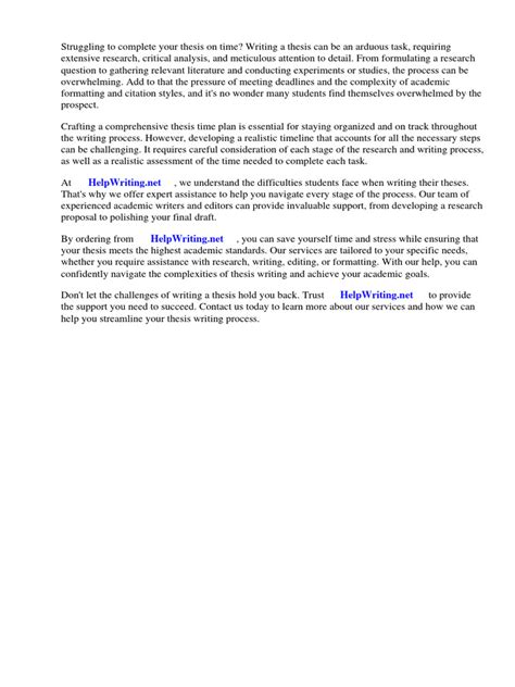 Thesis Time Plan Pdf Thesis Doctor Of Philosophy