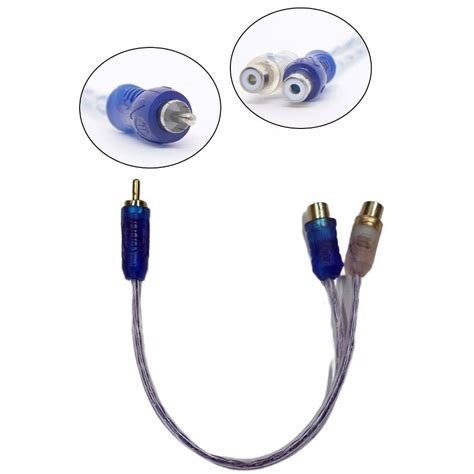 Cabo Y Plug Rca Y 2 Femea Para 1 Macho Injetado 4mm Automotivo Mjs
