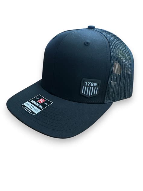 Usms Pvc 1789 Logo Blackgrey Richardson Hat Sallys Cop Shop