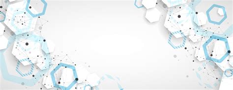 abstract hexagon background with plexus effect vector image
