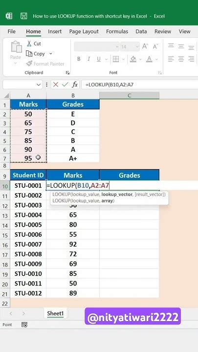 How To Use Shortcut Key Of Lookup Function In Excelnewexcel