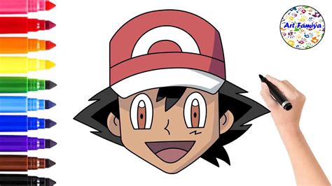 How To Draw Ash Ketchum Pokemon Easy Drawing Step By Step Art