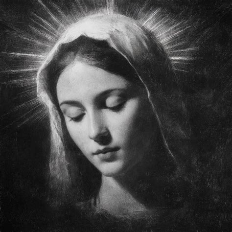 Virgin Mary Mother Mary Virgin Mary Art Monotone Art Sketchbook Art Inspiration
