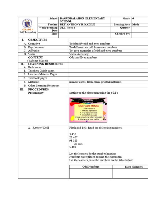 Nlc Math 6 Week 3 Pdf Learning Teaching