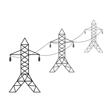 Premium Vector Supports Of The Highvoltage Power Grid Vector