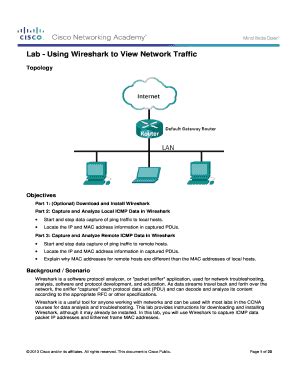 Lab Use Wireshark To View Network Traffic Fill Online Printable Fillable Blank PdfFiller