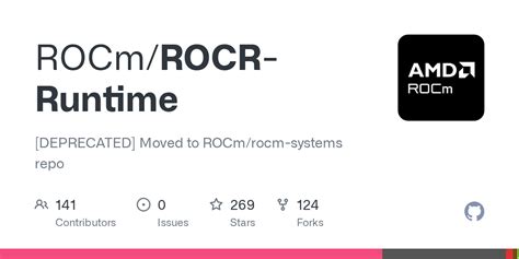 Github Rocmrocr Runtime Deprecated Moved To Rocmrocm Systems Repo