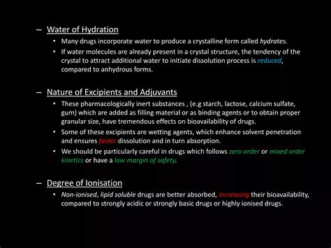 Factors Affecting Bioavailability Pptx