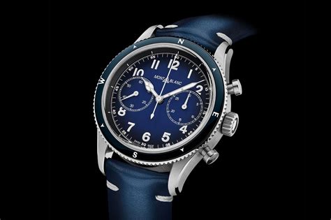 Montblanc 1858 Automatic Chronograph Blue And Compass Bezel Price