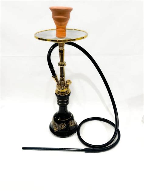 Classic Hookah With A Solid Brass Shaft Hk 23 Inhale World