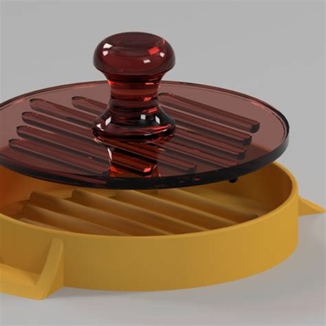Free 3d File Hamburger Stamp 🍔 ・template To Download And 3d Print・cults