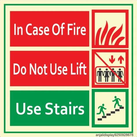 Red Do Not Use Lift Sign For Hospital At ₹ 200piece In New Delhi Id