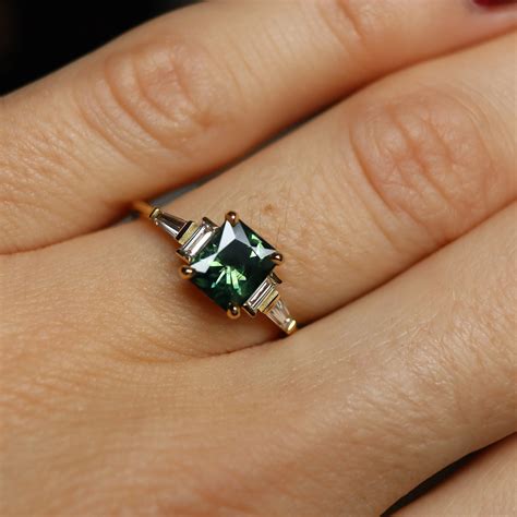 Green Sapphire Engagement Rings Wild Fawn Jewellery