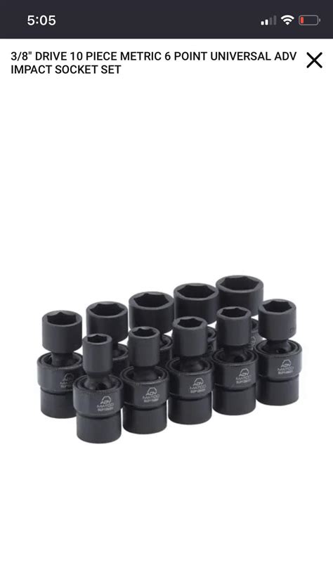 Matco Adv Universal Impact Sockets Rtools