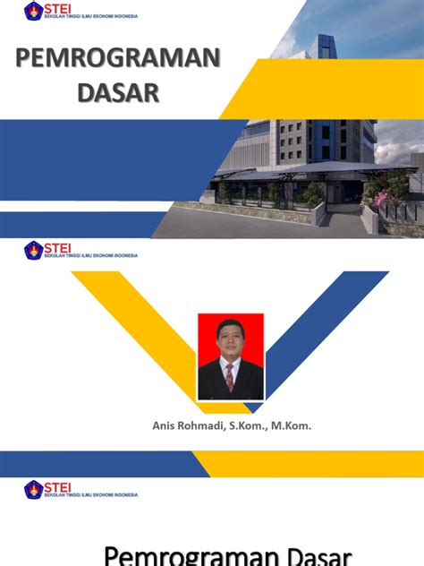 Materi Pemrograman Dasar Ke 1 Pengenalan Dasar Pdf Materi Pemrograman Dasar Ke 1 Pengenalan Dasar Pdf