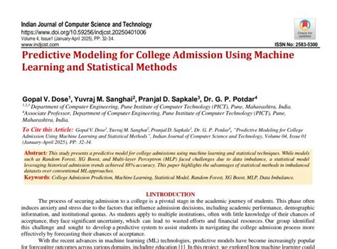 Machinelearning Datascience Highereducation Research Pranjal Sapkale