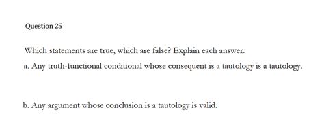 Question 25 Which Statements Are True Which Are