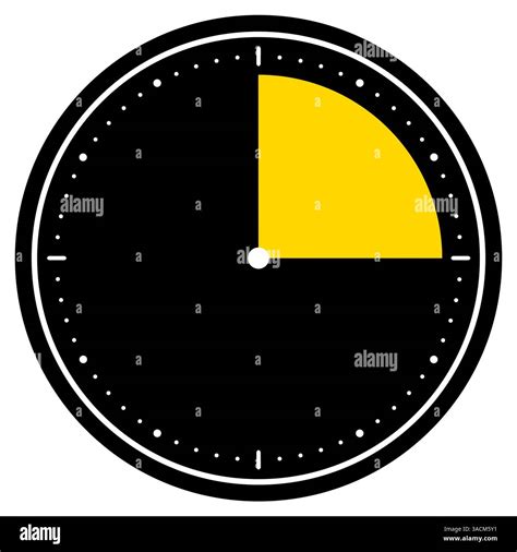 Clock For Measuring Time 15 Seconds 15 Minutes Or 3 Hours Black Round Stopwatch Icon For