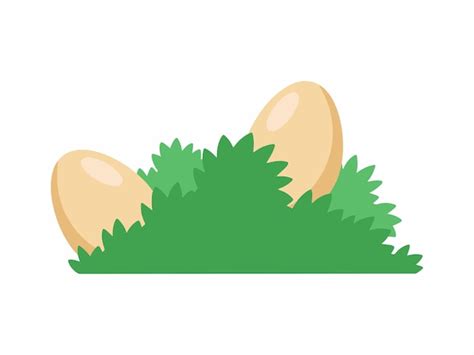 Premium Vector Easter Eggs Background Lying In Grass