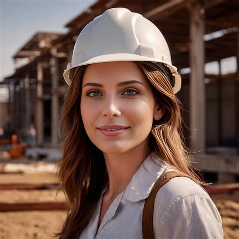Premium Photo Woman Civil Engineer With Blueprints At Construction