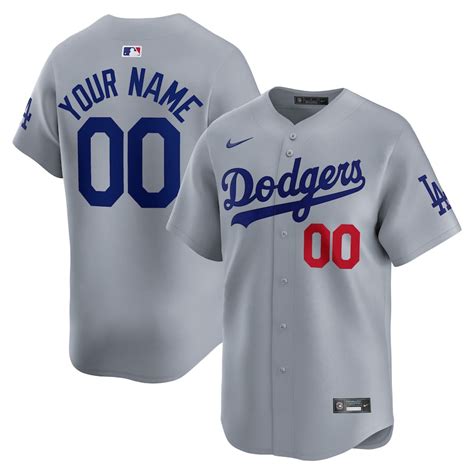 Los Angeles Dodgers Jersey Réplica Premium Gris Jerseyhubmx