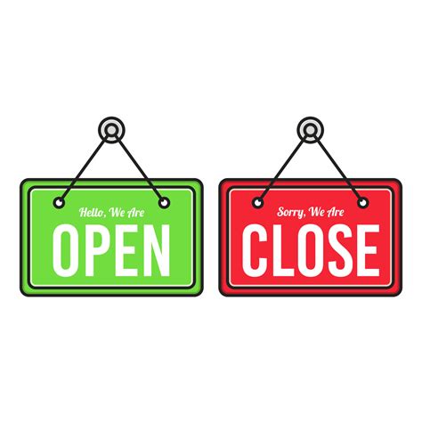 Open Closed Sign Template