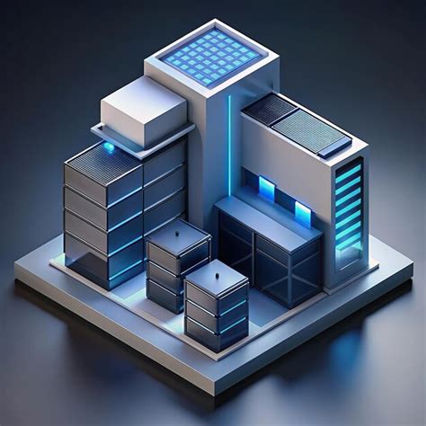 Premium Photo Isometric Data Center