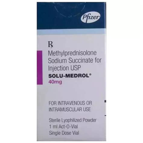 Solu Medrol 40mg Injection Wingsmed Indias Most Trusted Online