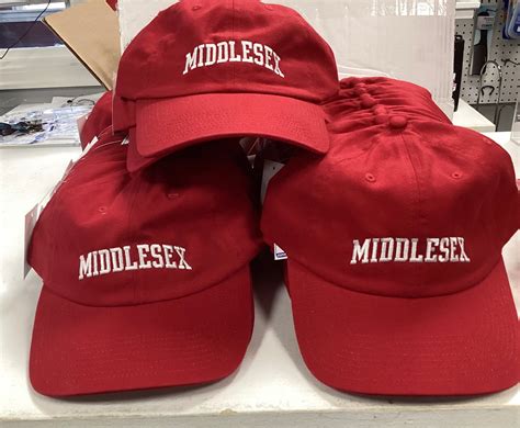 Red Twill Cap With Middlesex Middlesex School Bookstore