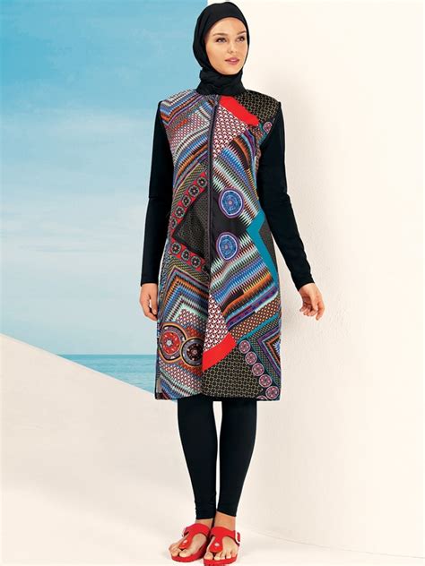 Haşema Meyra Siyah Tam Kapalı Mayo Ehl I Tesettür