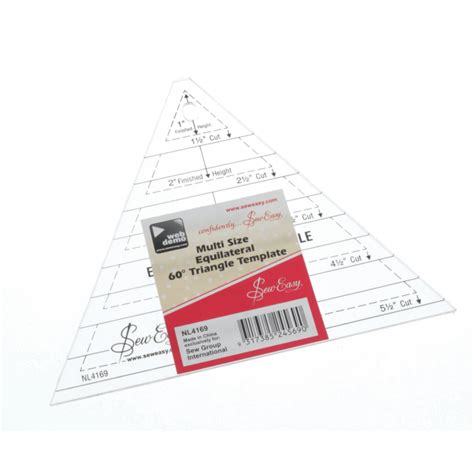 Sew Easy Template Triangle Equilateral 60 Degree Quilt Patchwork