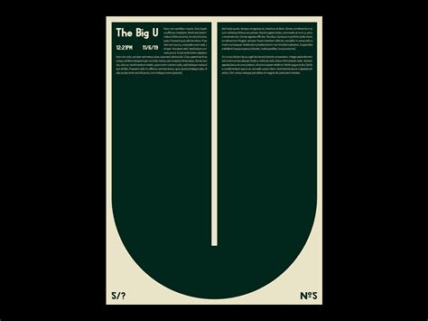 The Big U Typography Poster Design