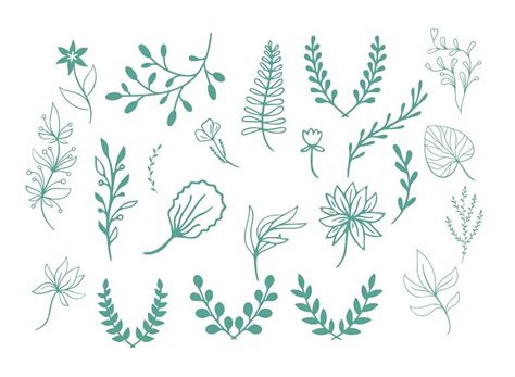 Free Vector Decor Plants Leaves Dxf Downloads Files For Laser Cutting And Cnc Router Artcam