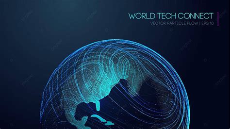 Technology Network Analysis With Earth Globe Vector Universe Screen
