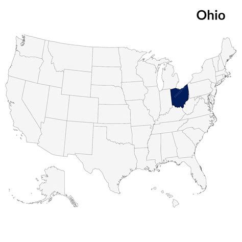 Premium Vector Map Of Ohio Ohio Map Usa Map