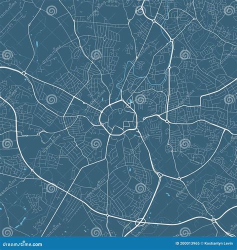 Coventry City Map With Wards Grey Illustration Silhouette Shape Cartoon