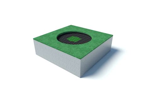 Small Square Crater Playground Trampoline Play Parks Swings Slides Cargo Nets