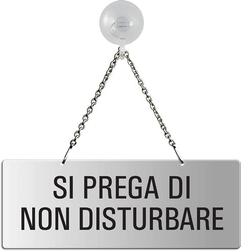 Cartello Si Prega Di Non Disturbare In Alluminio Con Ventosa Targa