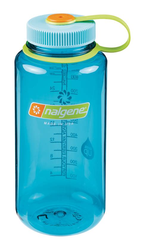 Nalgene Wide Mouth Hydration Clear Water Bottle 946 Ml Cerulean Blue